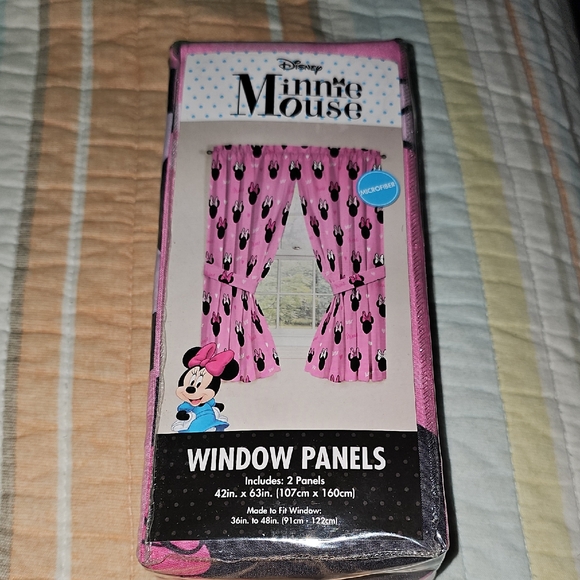 Disney | Accents | Disney Minnie Mouse Pink Window Panels | Poshmark